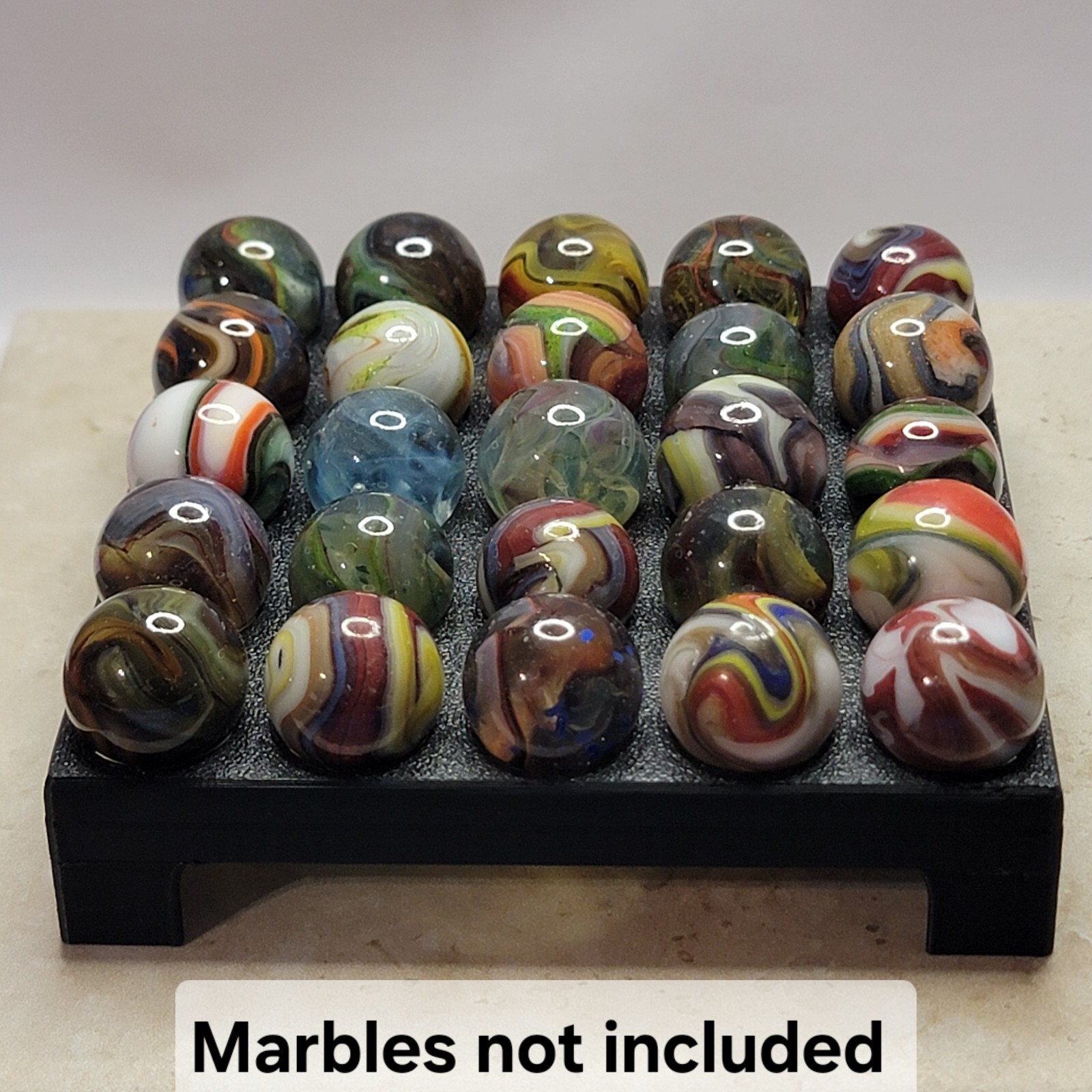 Pack of 2 Displays for Marbles - Each Display Holds 25 Marbles - For 5/ ...