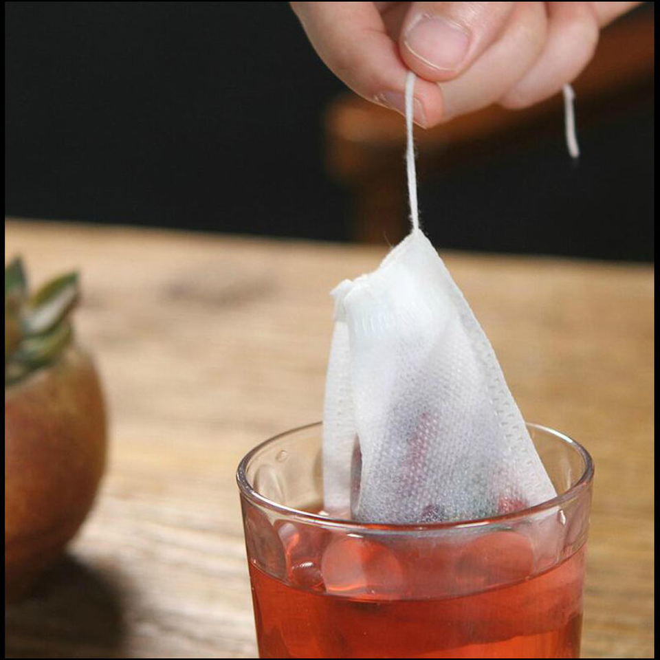 10-5000pcs Disposable Filter Drawstring Flip Empty Teabag Herb Loose ...