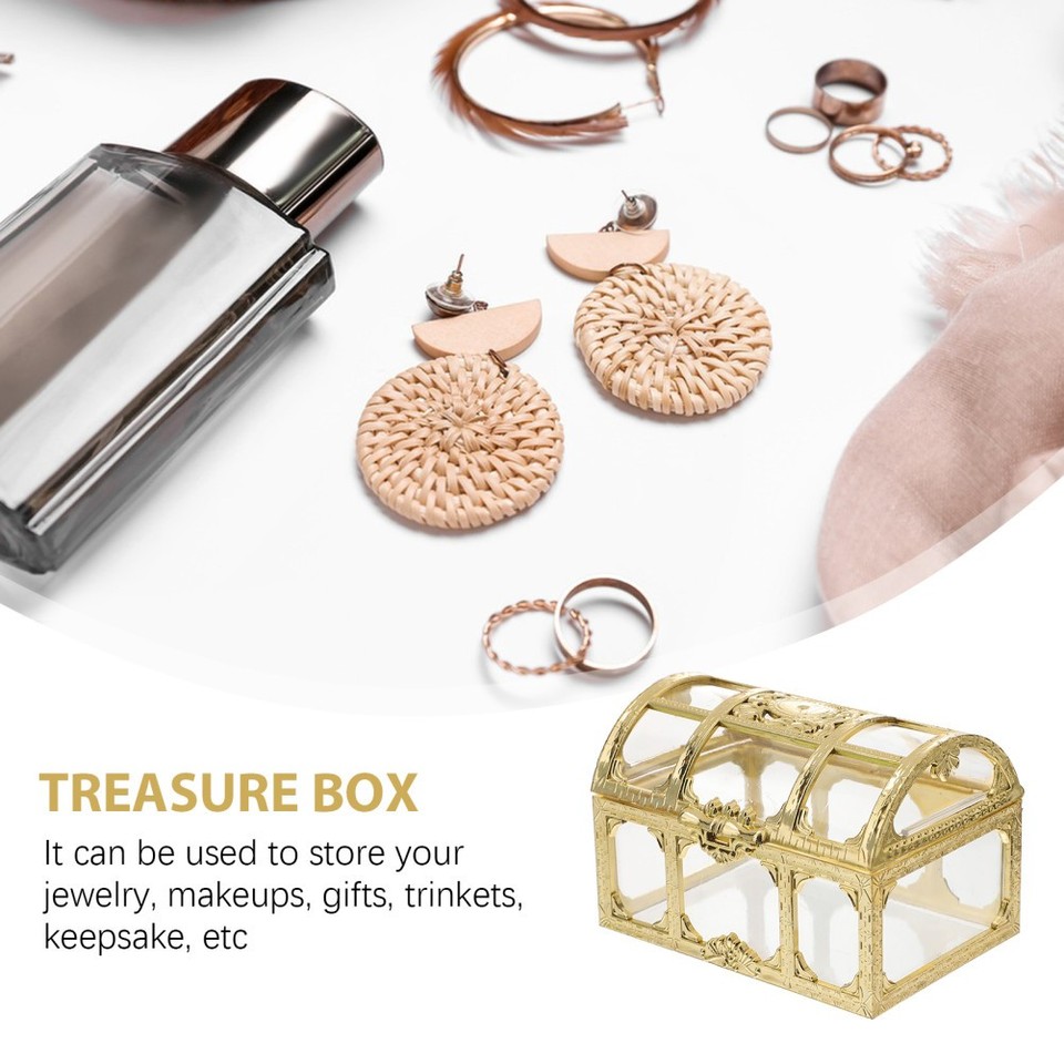 2pcs Plastic Transparent Pirate Treasure Box Crystal Jewelry Box ...