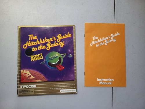 Infocom Hitchhiker's Guide to the Galaxy Commodore 64/128 BOX AND ...