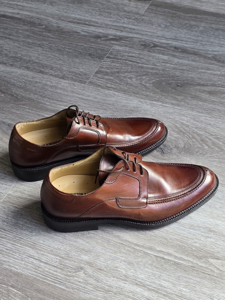 Johnston & Murphy Signature Series Men's Brown Split Toe Leather Shoes ...