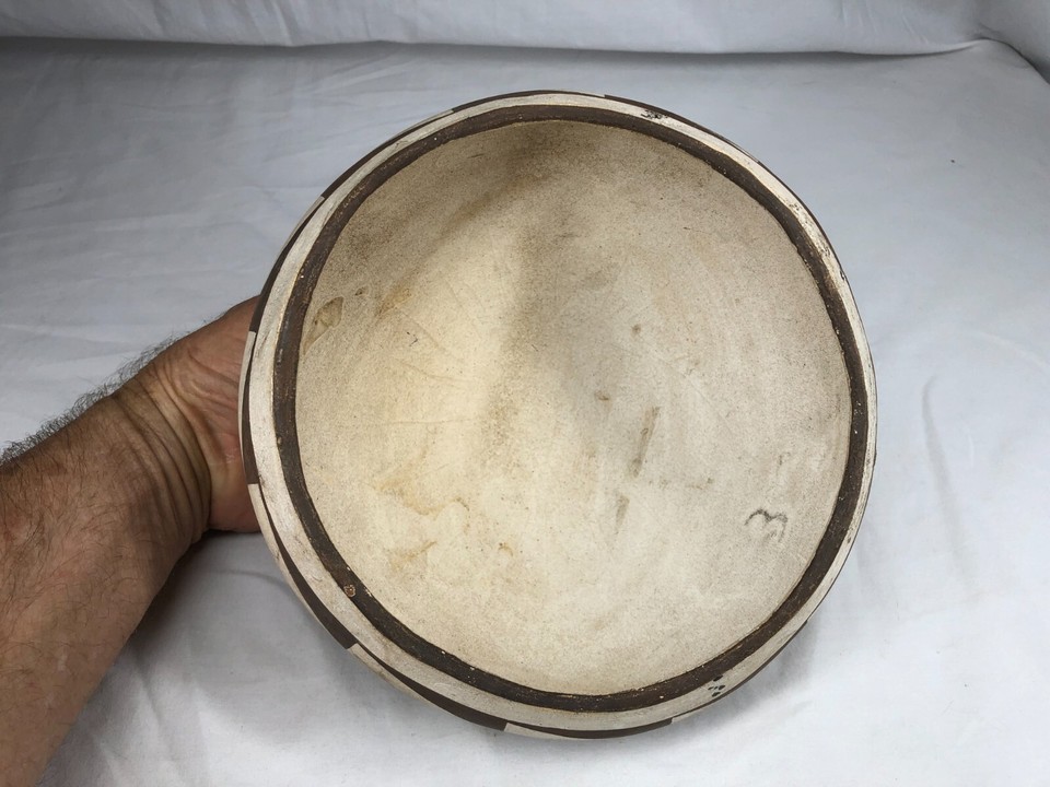 OLD ORIGINAL ACOMA PUEBLO POTTERY BOWL 4 1/2" TALL X 8" ACROSS | eBay