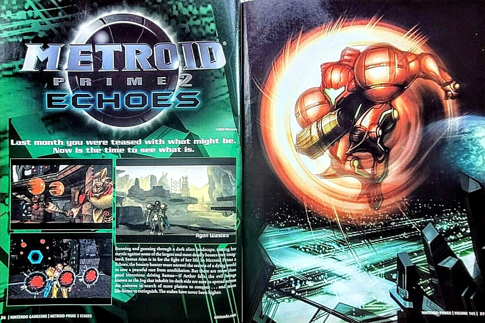2004 METROID PRIME 2 ECHOES Nintendo Video Game = 2pg Promo Art Print ...