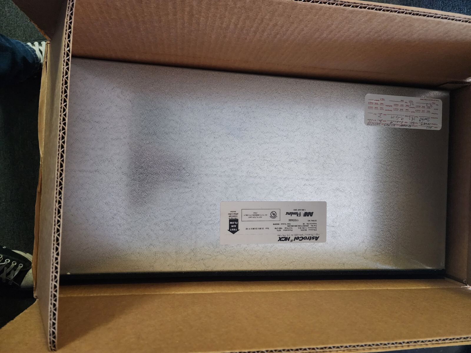 Flanders 905-000-029 23-3/8x23-3/8x11-1/2 HEPA Filter 24x24x12 Clean ...