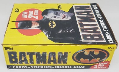 1989 BATMAN Card Box 2nd Series 36 Unopened Wax Packs - Jack Nicholson ...