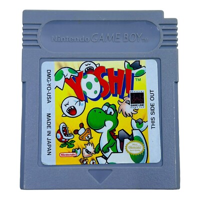 Yoshi (Nintendo Game Boy, 1992) Authentic Tested Game Cartridge | eBay