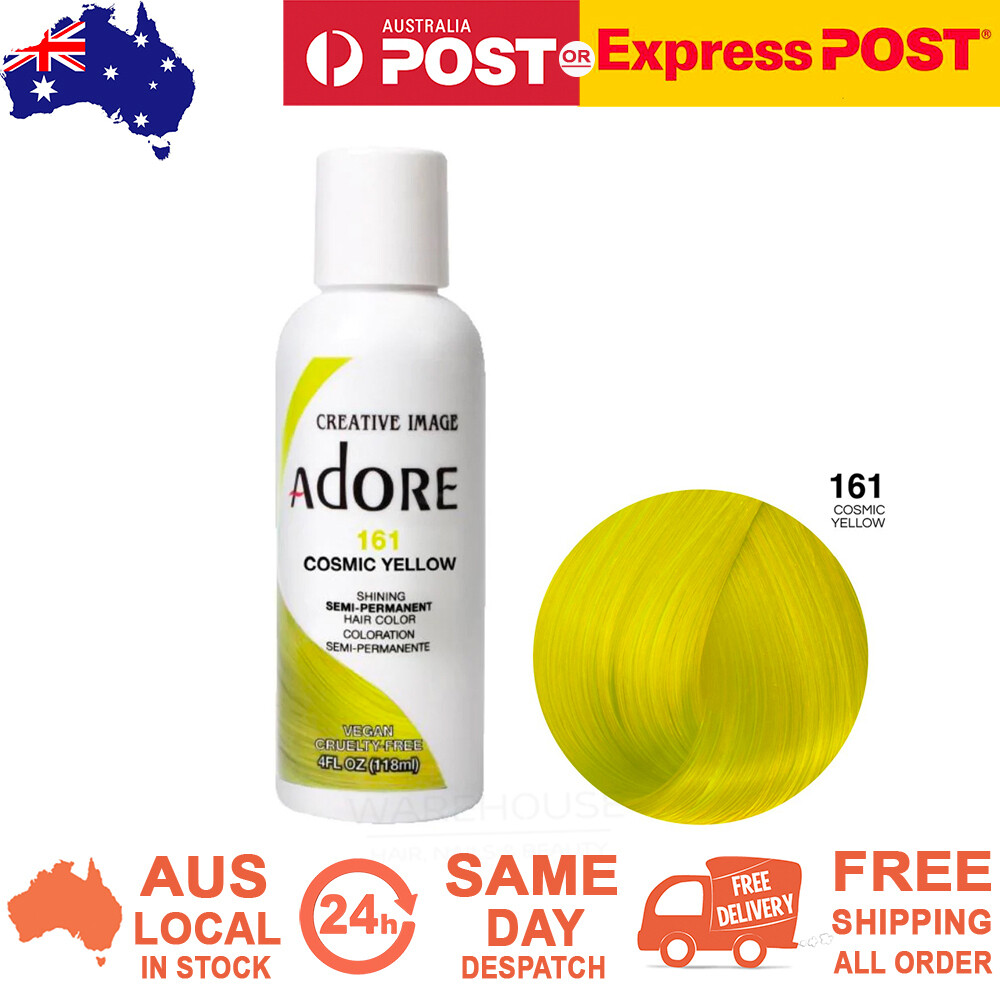 Adore Semi Permanent Hair Color Colouring Cream 161 Cosmic Yellow 118ml ...