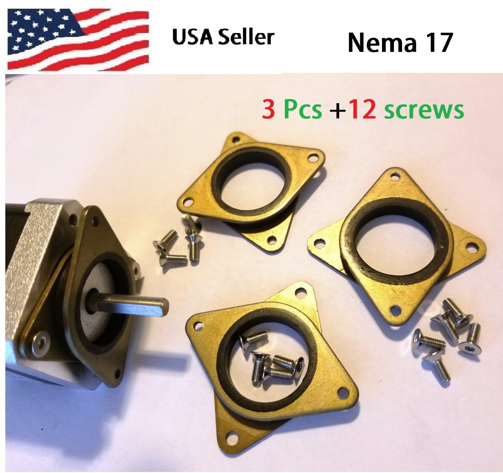 3x Nema 17 Steel & Rubber Dampers Stepper Motor 3D Printer Damper +12 ...