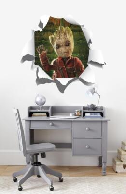 Groot 3D Ripped Paper Decal WALL STICKER Art Decor Avengers Boys ...