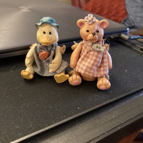 Russ pottery minature duck and bear- lot of 2 | eBay