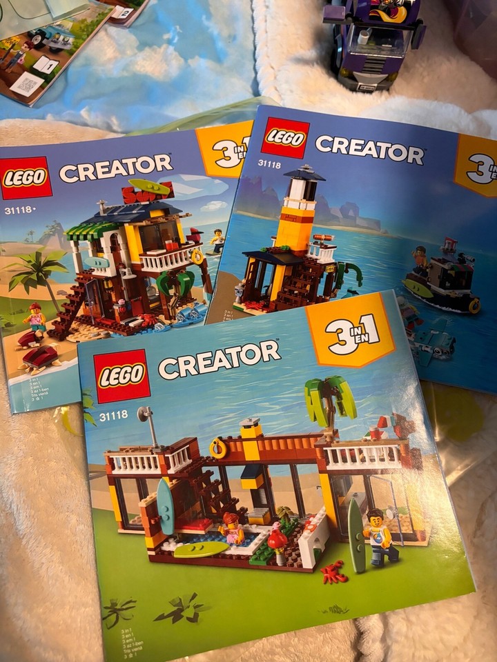 Lego Surfer beach house 31118 3 in 1 creator set complete | eBay