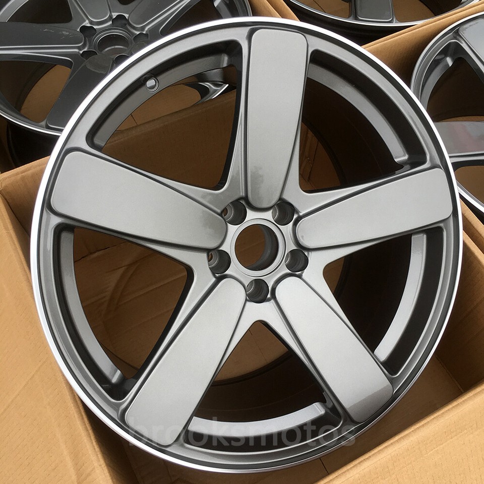 21" CLASSICAL 5 SPOKE GRAY STYLE WHEELS RIMS FOR 2003-2016 PORSCHE ...