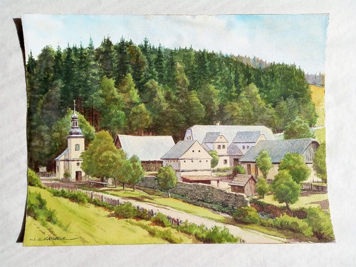 Josef Eberhard Karger. Aquarell auf Papier, ca. 40x30 cm. 1950er | eBay.de