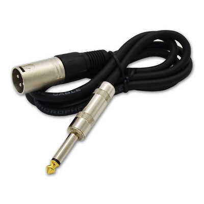 1/4 TS Male Plug Unbalanced Mono Audio Connector to 3Pin XLR Mic Cable ...