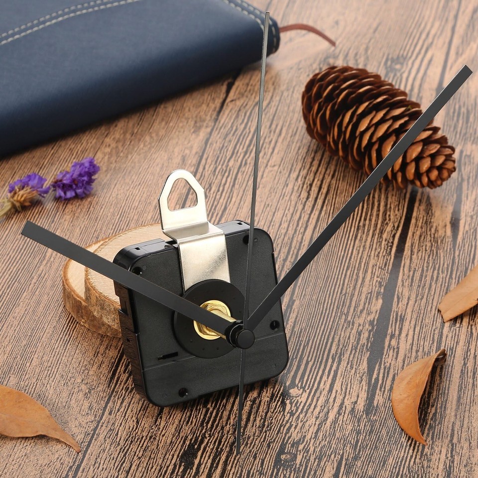 Hicarer 28mm Long Shaft Quartz Clock Movement Clock Repair Kit - Black ...