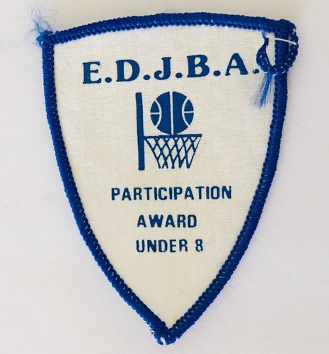 EDJBA Basketball Association Award Under 8 Patch Badge Rare Vintage ...