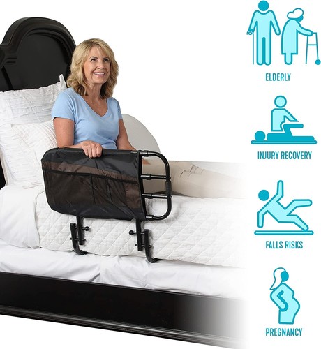 Stander EZ Adjust Bed Rail Adjustable Safety Fall Support Assist ...