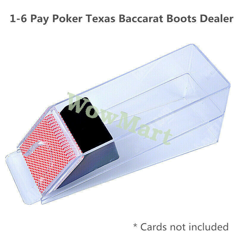 Casino Gambling Texas Blackjack Acrylic 4 or 6 Deck Poker Card Dealer ...