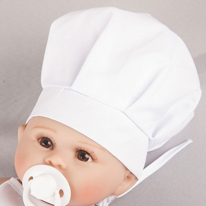 1set Cute Baby Chef Apron&Hat For Kids Costumes Cotton Blended Chef ...
