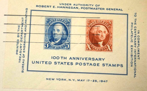Vintage First Day Cover, 100th Anniversary US Postage Stamps, 19 May ...