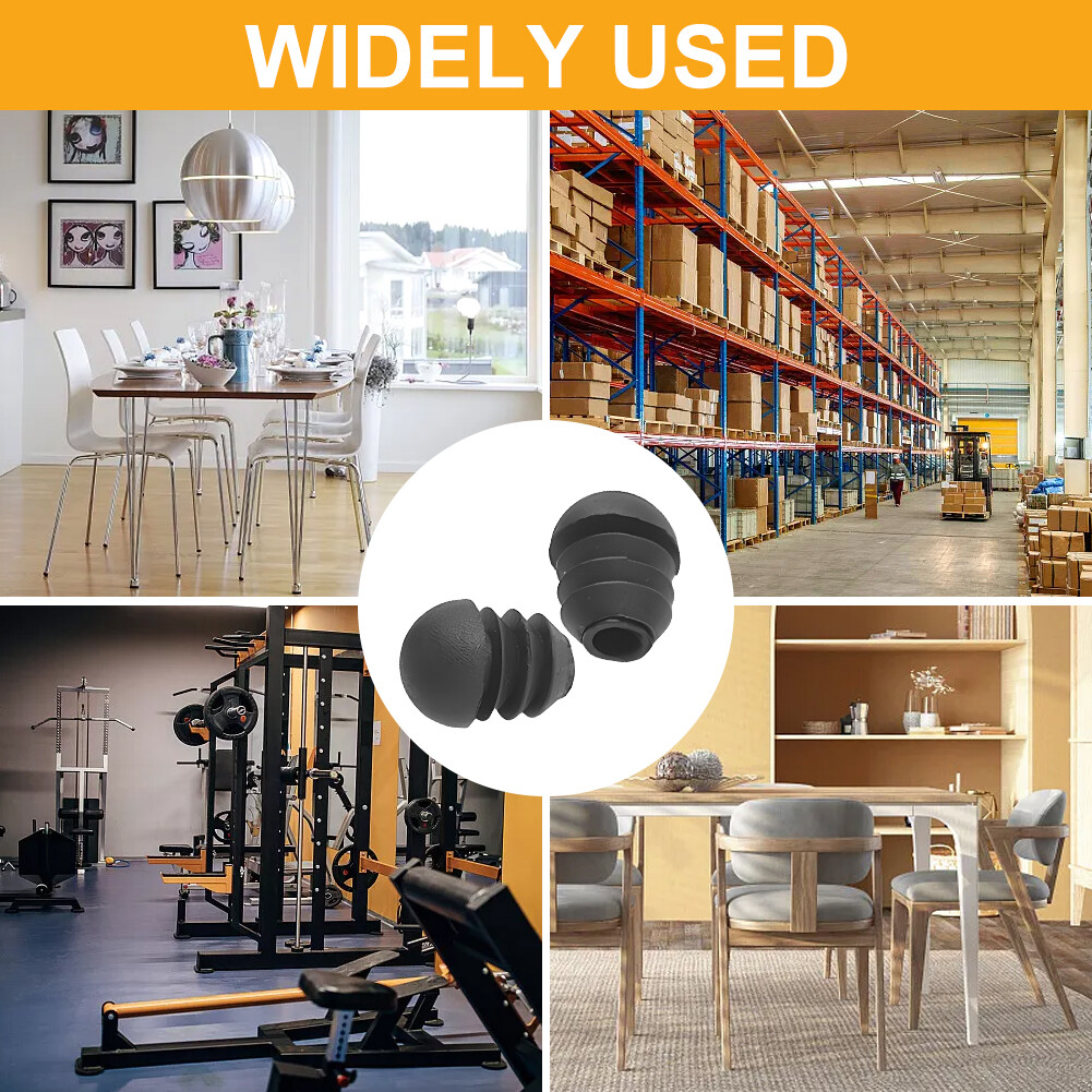 32pcs Protection Round End Black Small For Furniture Legs Pipe Plug ...