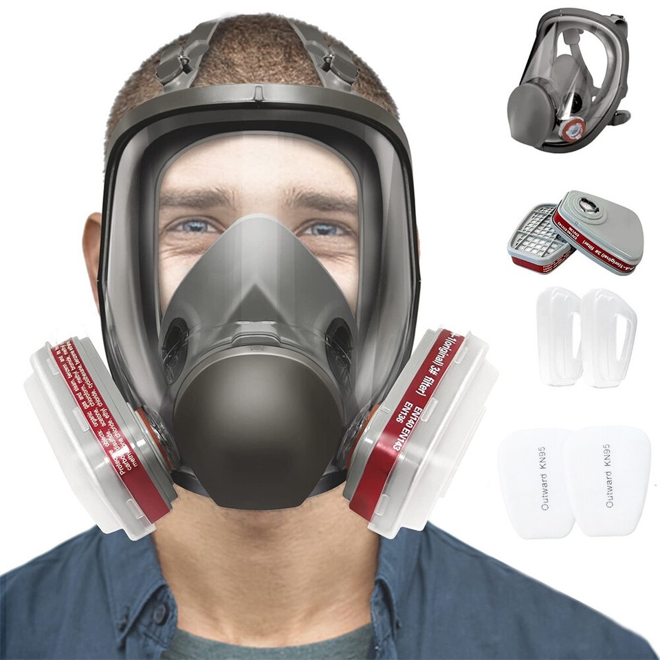6800 Reusable Respirator Mask Anti-Dust Gas Mask for Spray Painting ...