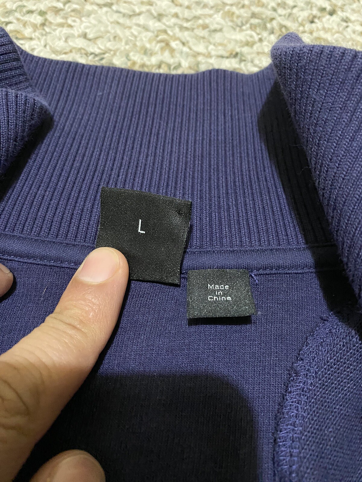 Hugo Boss Sweater 1/4 Zip Long Sleeve Regular Fit Pullover Mens Large ...