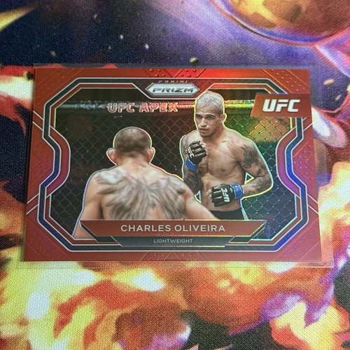 2021 Panini Prizm UFC #174 Charles Oliveira Red Prizm /275 Debut Prizm ...