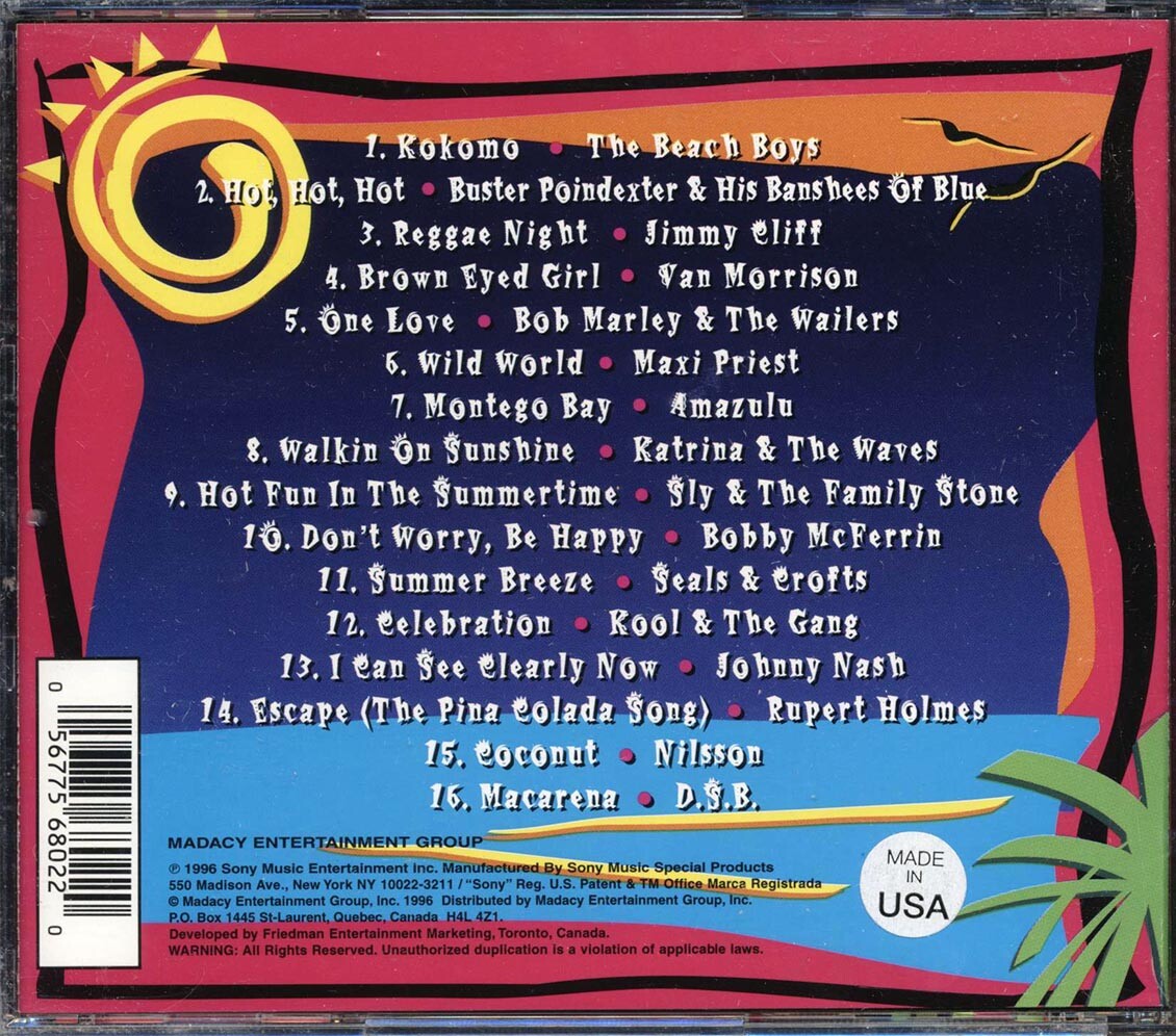 Sun Splashin' by Various Artists (CD, May-1996, Madacy Distribution ...