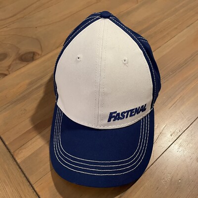 Fastenal Blue and White Adjustable Baseball Cap Hat One Size Fits All ...