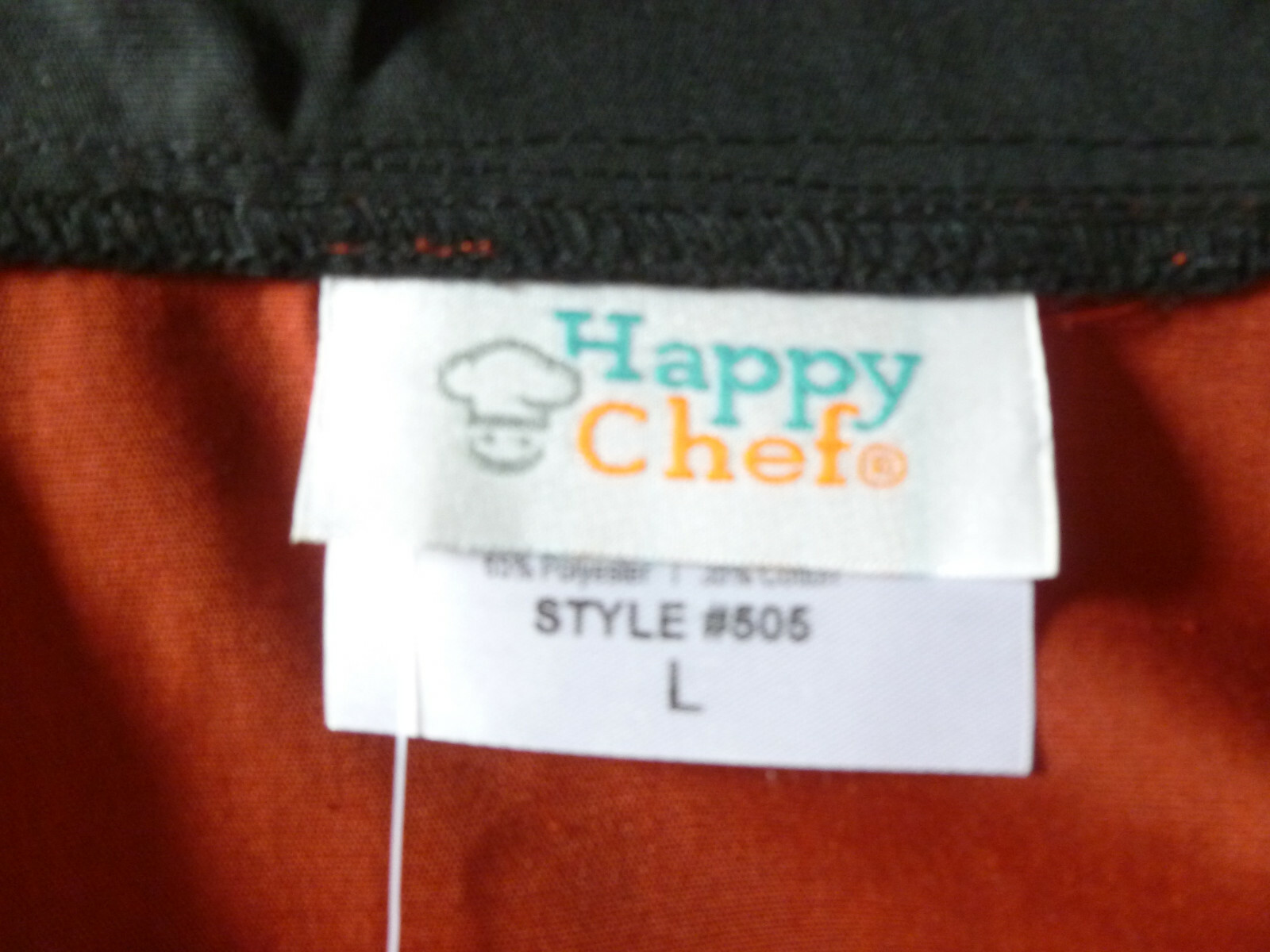 Happy Chef Signature Lightweight Chef Coat - Rust/Black Style #505 ...