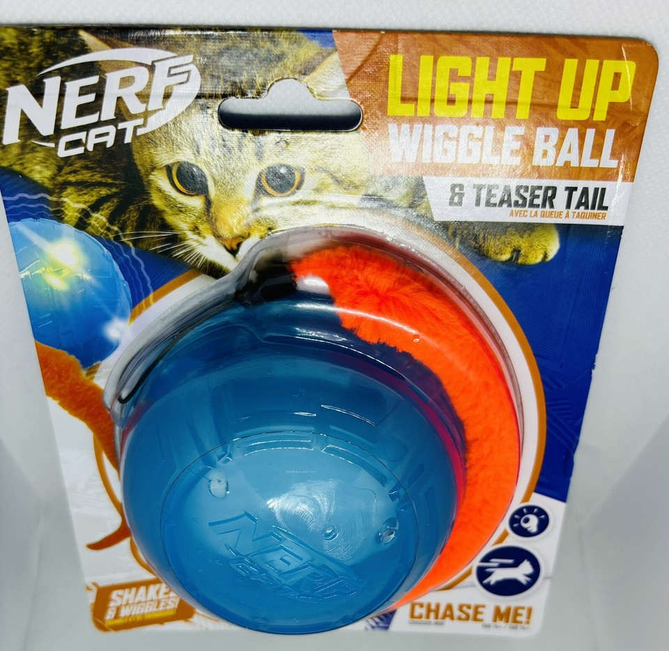 Nerf Cat Light up Wiggle Ball & Teaser Tail shakes & wiggles NEW!!! | eBay