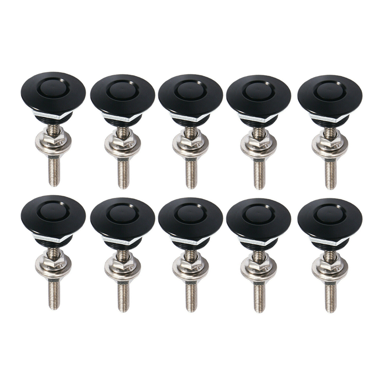 Push Button Quick Release Hood Black Bonnet Pins Lock Clip Car Bumper ...