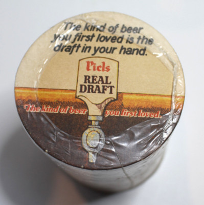 PIEL'S BEER "You First Loved" 3.5 INCH ROUND BEER COASTER VINTAGE RARE ...