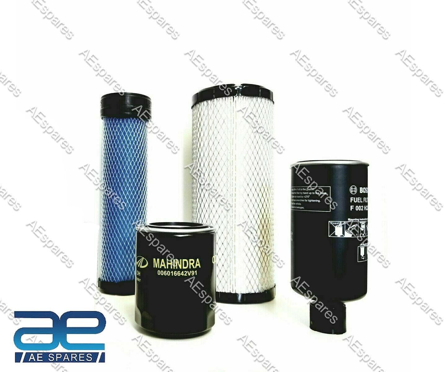 FILTER PACK OF 4 FOR MAHINDRA TRACTOR 2555 HST Cab / 2555 HST T4 / 2655 ...