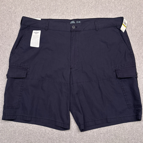 NEW Izod Saltwater Cargo Short Mens 44 Navy Blue Pigment Dye 10.5 ...