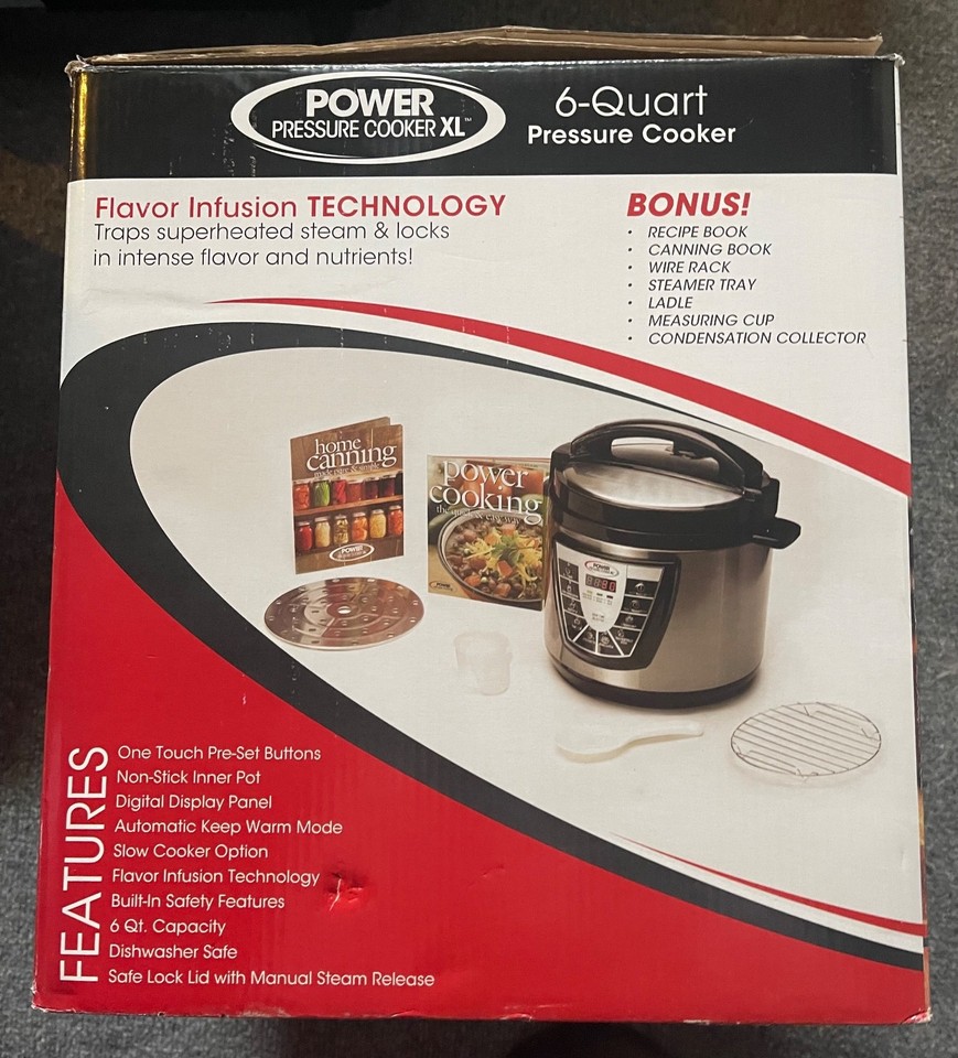 POWER PRESSURE COOKER XL Express 6 Quart One Touch Cooking | eBay