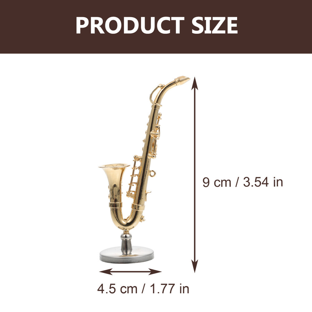 Saxophone Ornament Adorable Prop Small Figurine Exquisite Model Decor ...