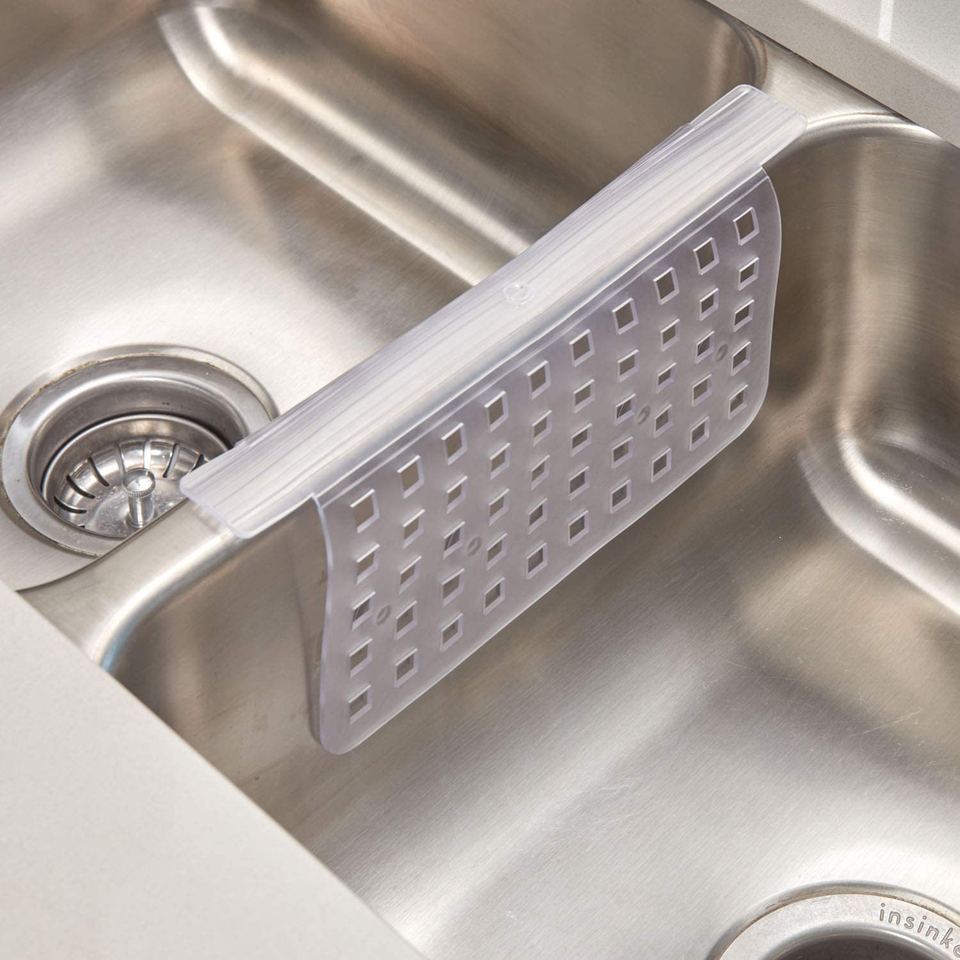 Mat Protector Double Sink Divider Clear Kitchen Dish Safe Durable Grips ...