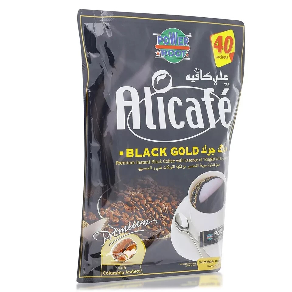 Power Root Alicafe Black Gold Coffee 2.5g Pack of 40 Instant Coffee ...