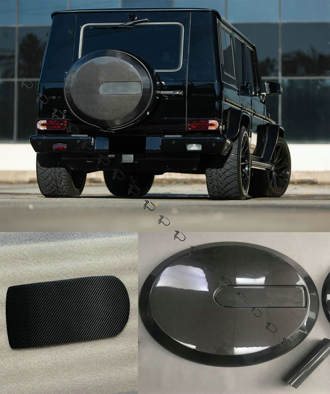 Carbon Fiber Spare Wheel Tire Cover For Mercedes W463 G-Class G500 G55 ...