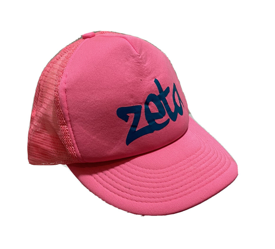 Vintage Fluorescent Pink Zeta Foam mesh snapback truc… - Gem