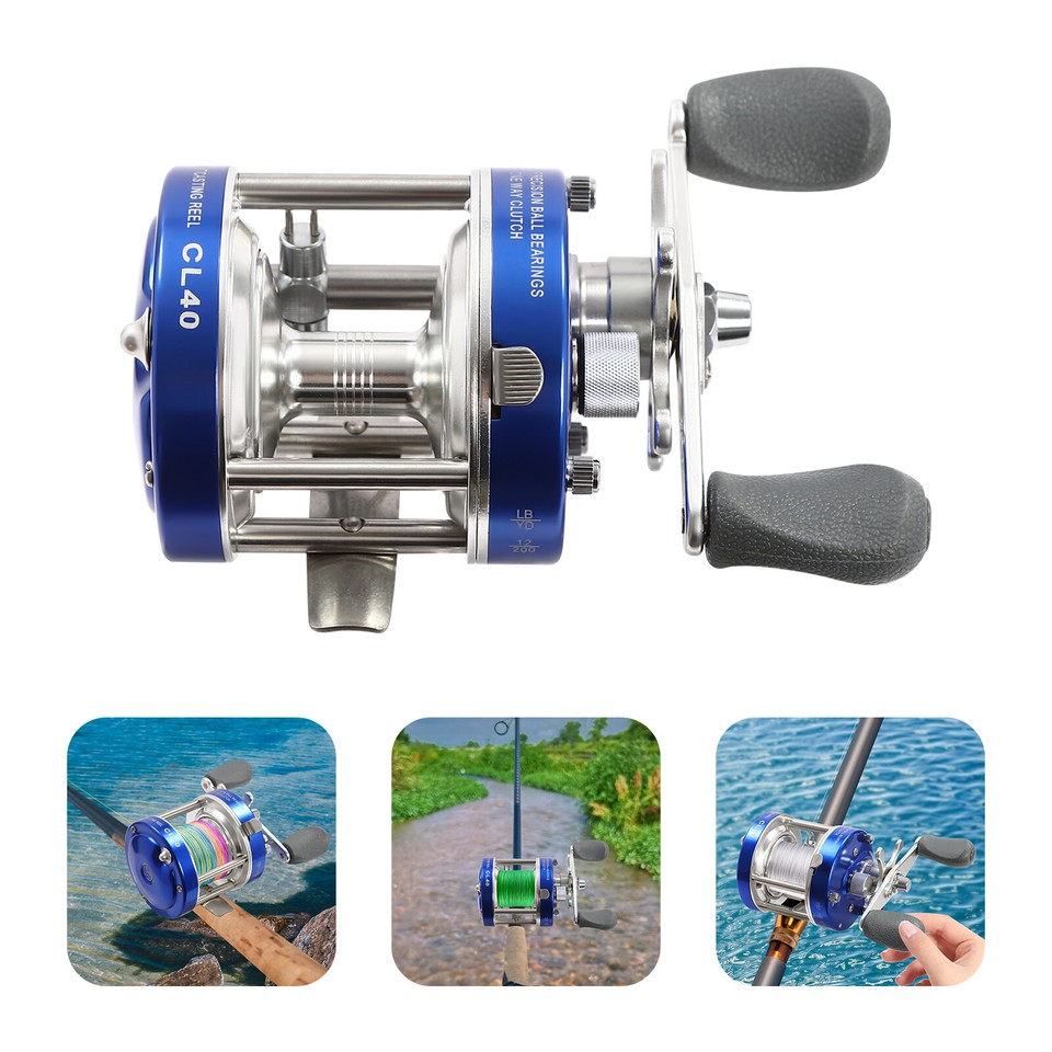 Conventional Reel Round Baitcasting Reel for Catfish, Baitcasting ...