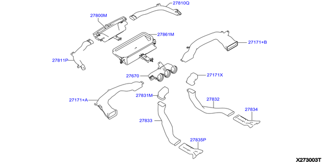Genuine Nissan Duct-Ventilator Center 27860-6LB0A for sale online | eBay
