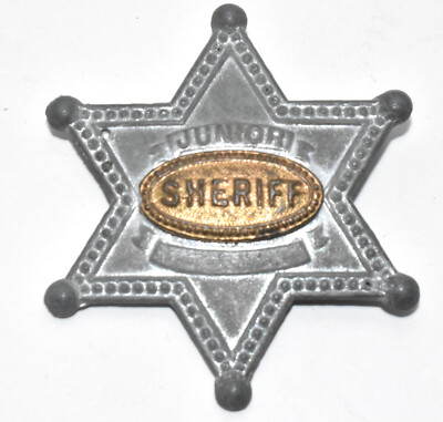 Vintage Junior Detective Metal Sheriff Western Star Badge Pin | eBay