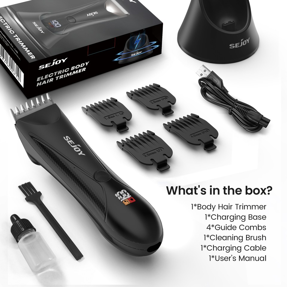 Electric Men Pubic Hair Trimmer Groin Body Hair Ball Shaver Clipper ...