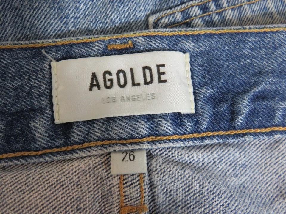 AGOLDE size 26 Magda Short Utility Denim Blue NEW | eBay