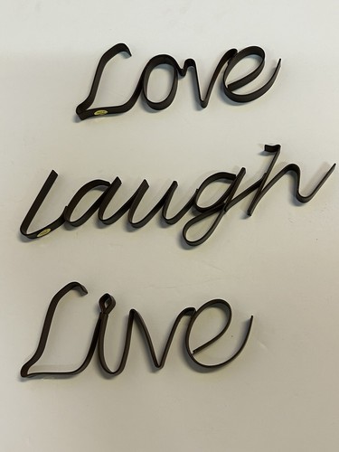Metal Live Laugh Love Shelf Signs - Home Decor | eBay