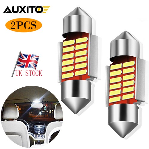 Car Bulbs 31mm 269 T6.3 Led Xenon White Sun Visor Vanity Light Lamp ...