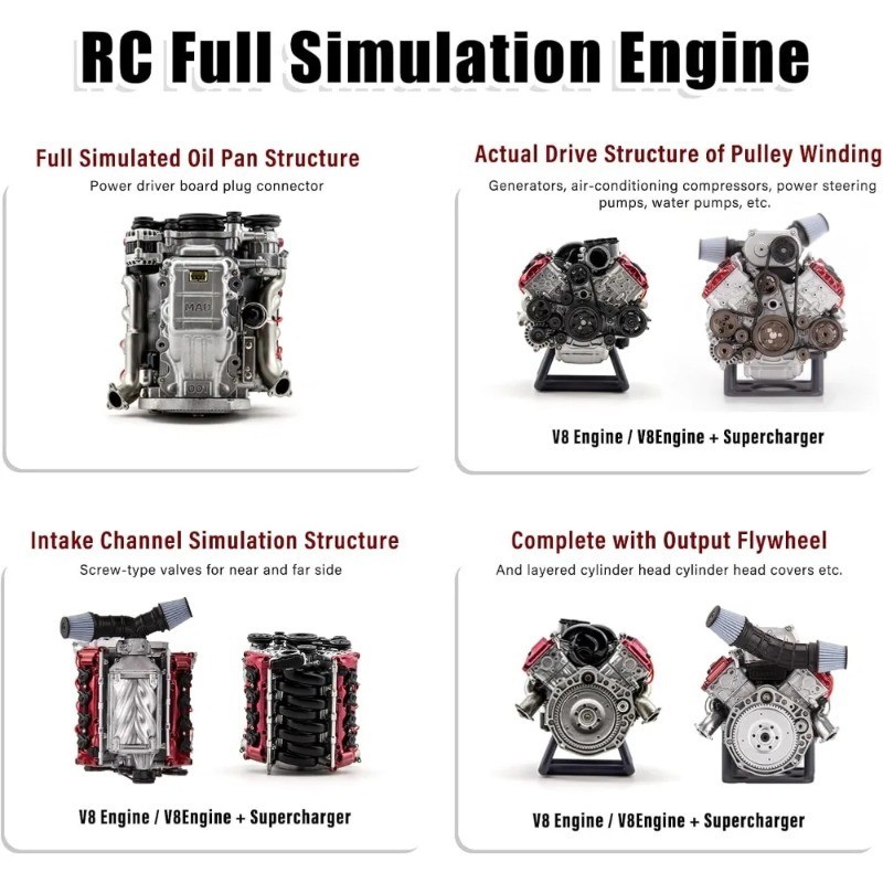V8 Engine Suite, Run - V8 Engine Model Suite, Cison MAD Micro RC Suite ...
